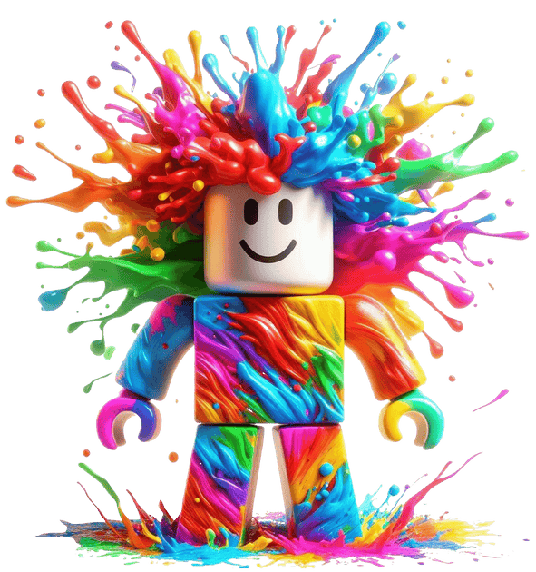 Rainbow Splash Color Drip Roblox DTF (direct-to-film) Transfer ...