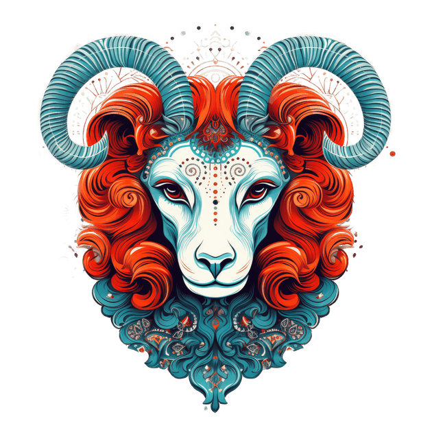 Red Hair Ram Zodiac Aries DTF (direct-to-film) Transfer – Twisted Image ...