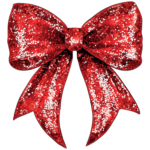 Red Sequin Bow DTF (direct-to-film) Transfer – Twisted Image Transfers