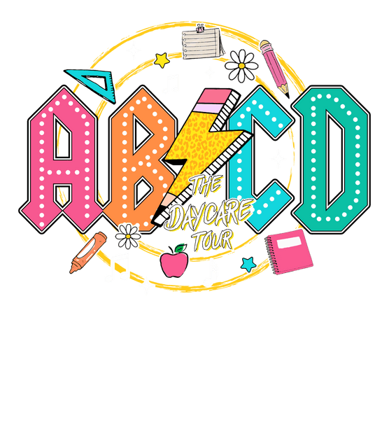 Retro ABC DTF (direct-to-film) Transfer – Twisted Image Transfers