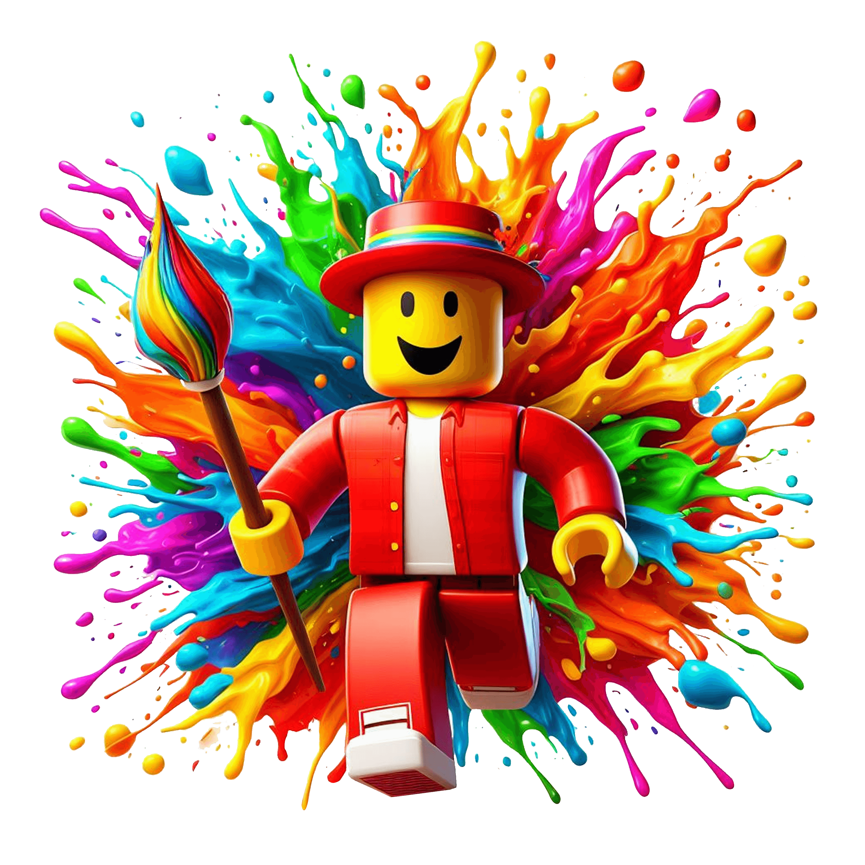 Roblox in Red Suit Color Drip DTF (direct-to-film) Transfer – Twisted ...