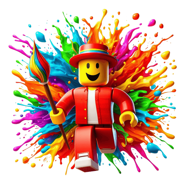 Roblox in Red Suit Color Drip DTF (direct-to-film) Transfer – Twisted ...