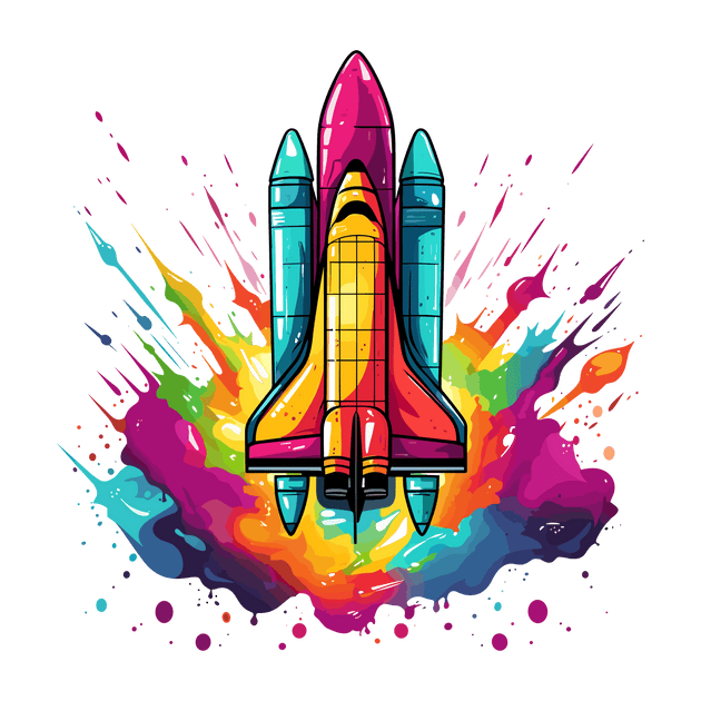 Rocket Color Drip DTF (direct-to-film) Transfer – Twisted Image Transfers