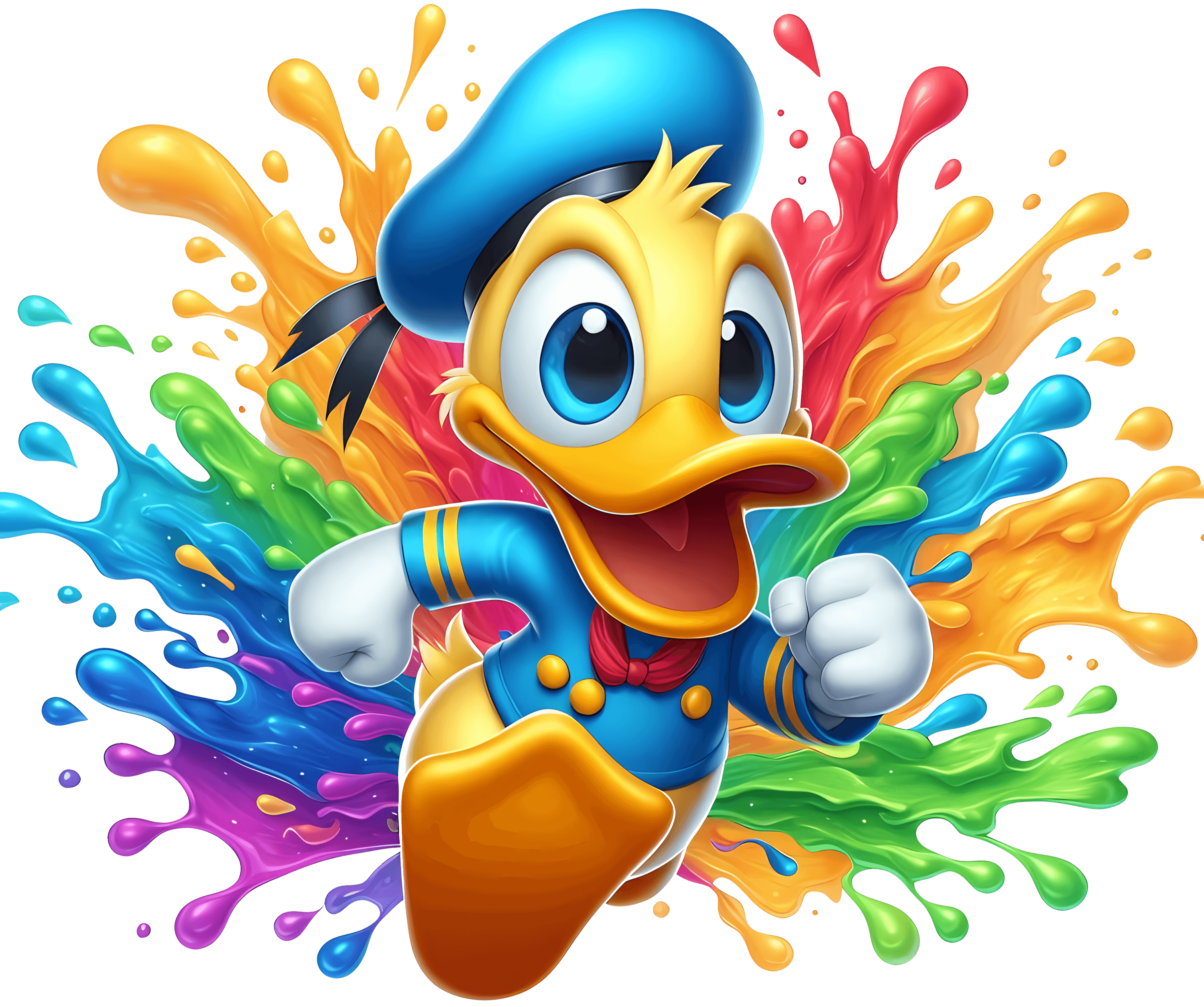 Running Donald Color Drip DTF (direct-to-film) Transfer – Twisted Image ...