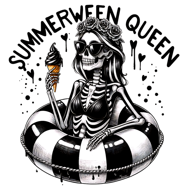 SUMMERWEEN QUEEN SKELETON DTF (direct-to-film) Transfer – Twisted Image ...