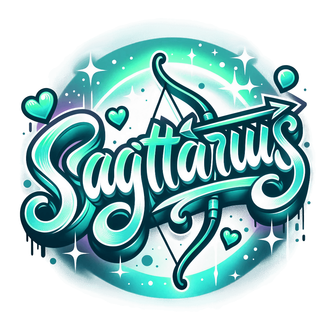 Sagittarius 1 Mint Zodiac DTF (direct-to-film) Transfer – Twisted Image ...