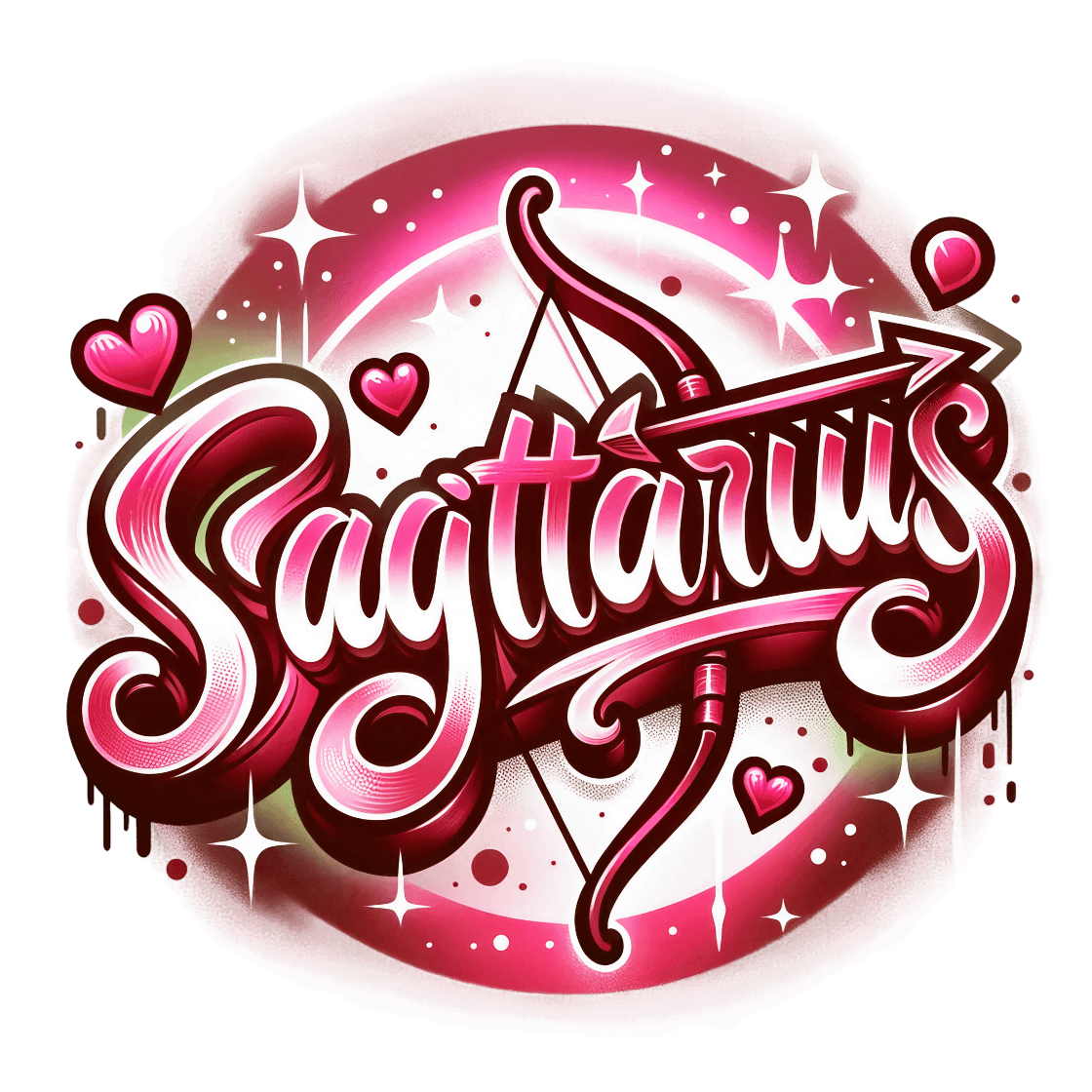 Sagittarius 1 Red Zodiac DTF (direct-to-film) Transfer – Twisted Image ...