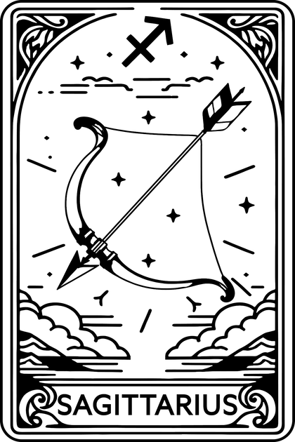 Sagittarius Tarot Card Zodiac DTF (direct-to-film) Transfer – Twisted ...