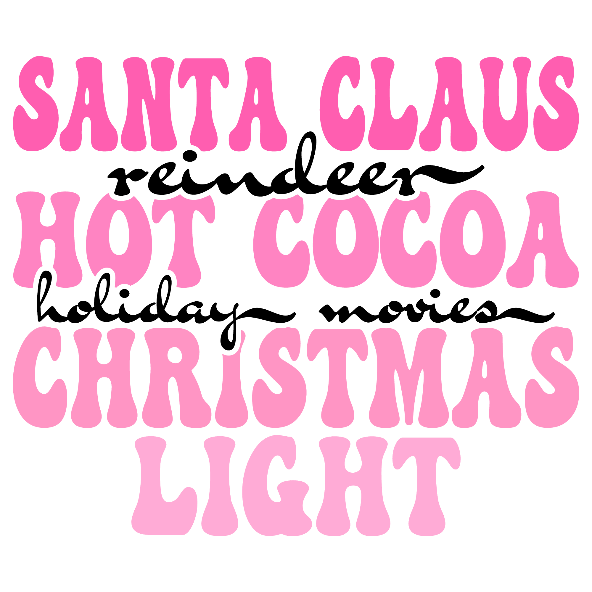 Santa Hot Cocoa DTF (direct-to-film) Transfer – Twisted Image Transfers