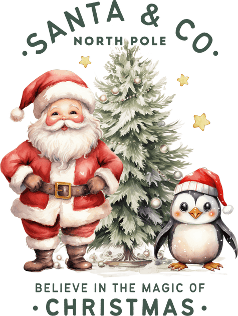 Santa and Co Believe in Magic With Penguin DTF (direct-to-film ...