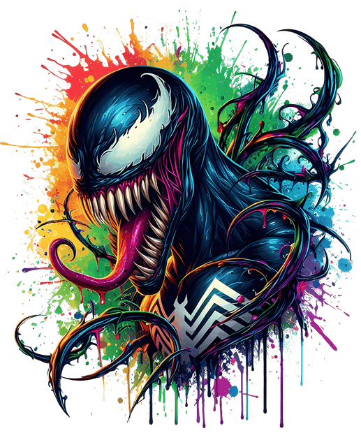 Scary Venom Color Drip DTF (direct-to-film) Transfer – Twisted Image ...