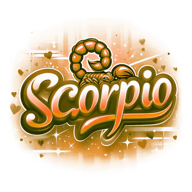 Scorpio 1 Orange Zodiac DTF (direct-to-film) Transfer – Twisted Image ...