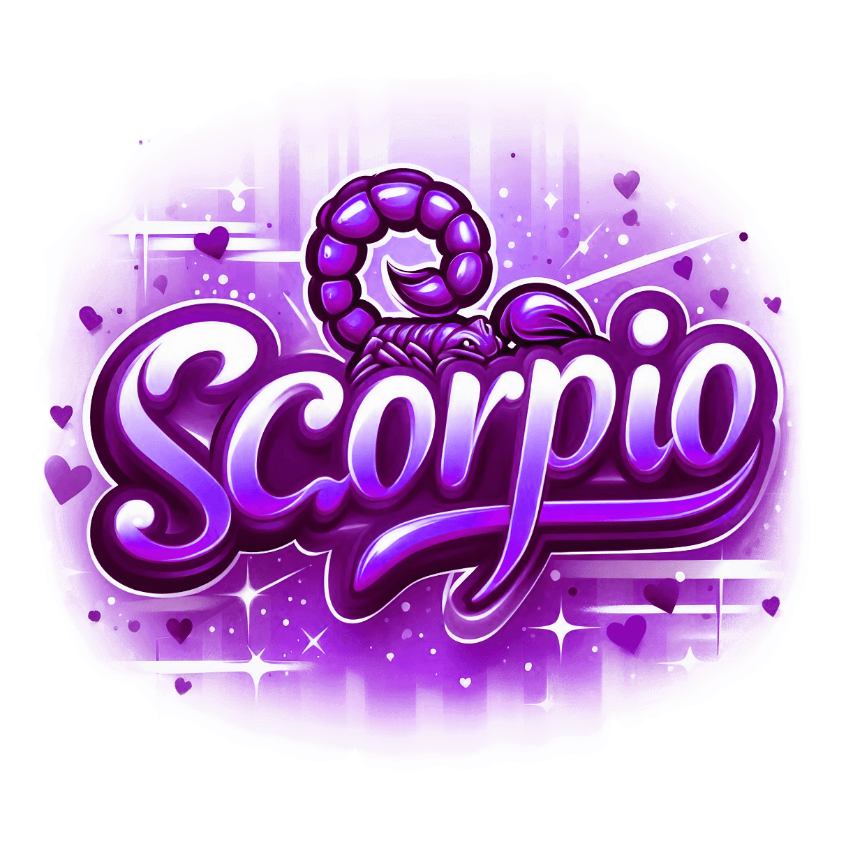 Scorpio 1 Purple Zodiac DTF (direct-to-film) Transfer – Twisted Image ...