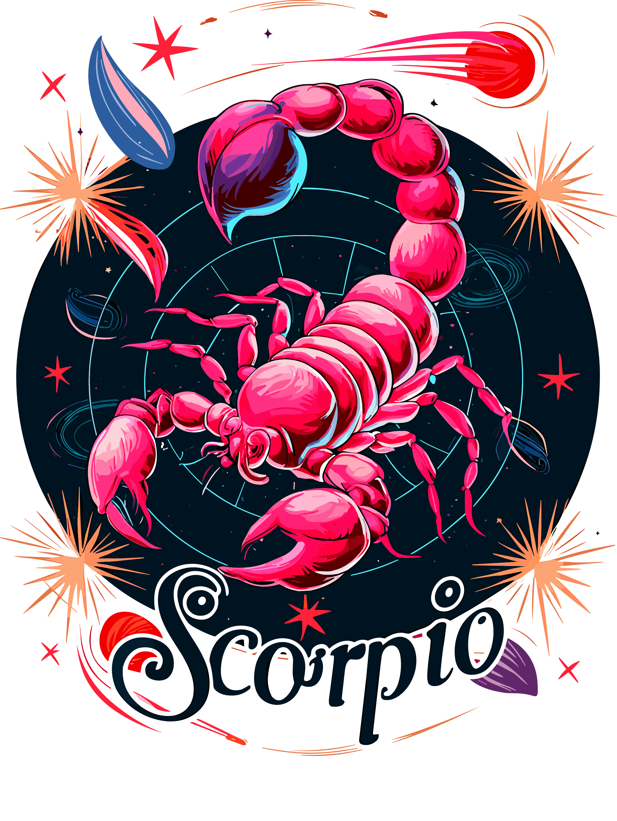 Scorpion in Pink DTF (direct-to-film) Transfer – Twisted Image Transfers