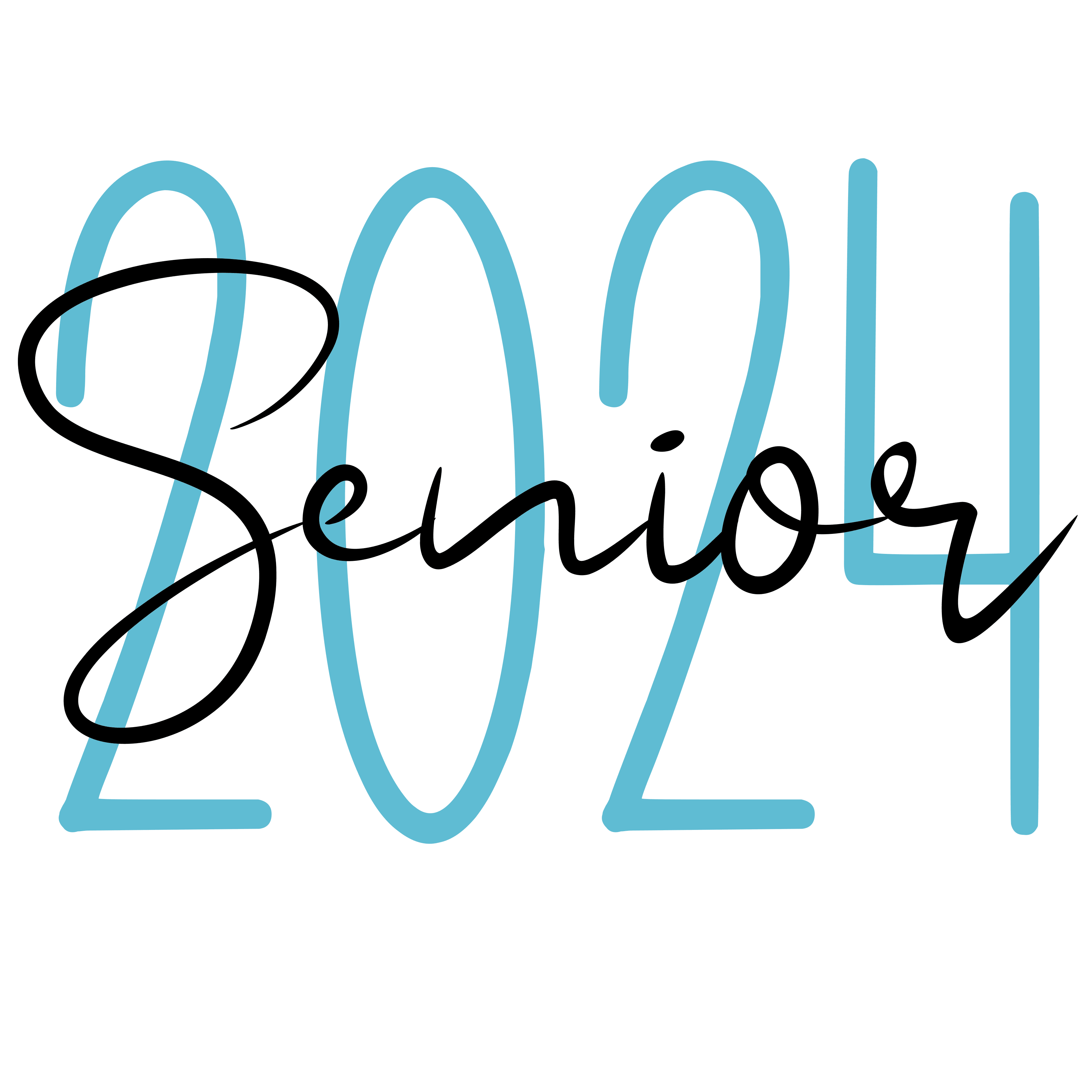 Senior 2024 tall numbers blue DTF (direct-to-film) Transfer – Twisted ...