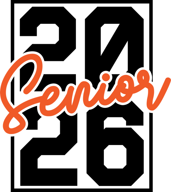 Senior 2026 in Orange & On a Frame DTF (direct-to-film) Transfer ...