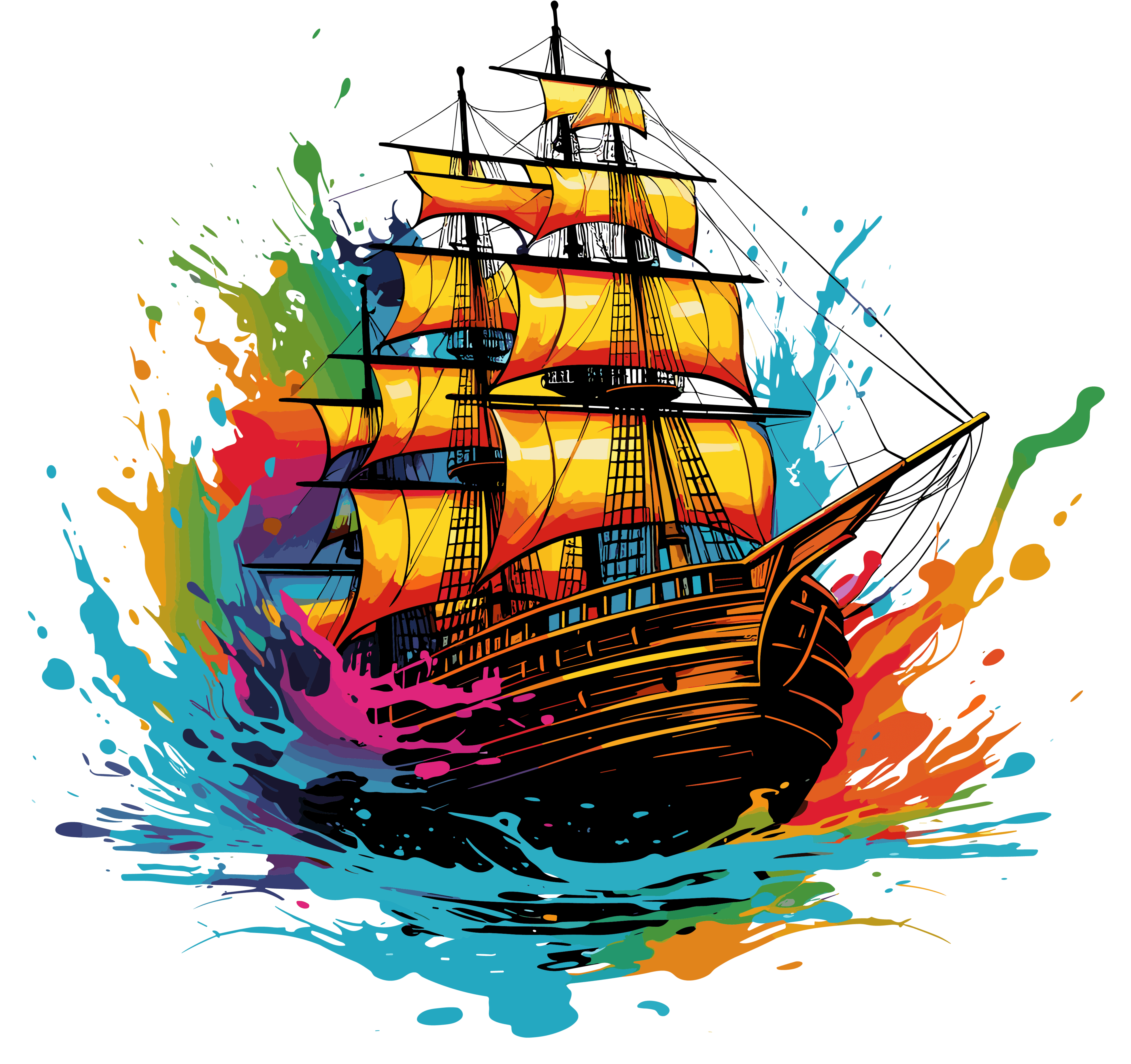 Ship Color Drip DTF (direct-to-film) Transfer – Twisted Image Transfers