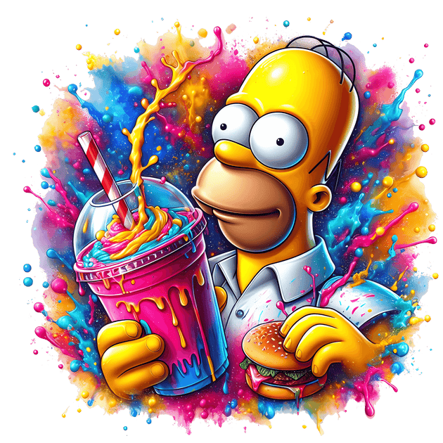 Simpson Holding Drink Color Drip DTF (direct-to-film) Transfer ...