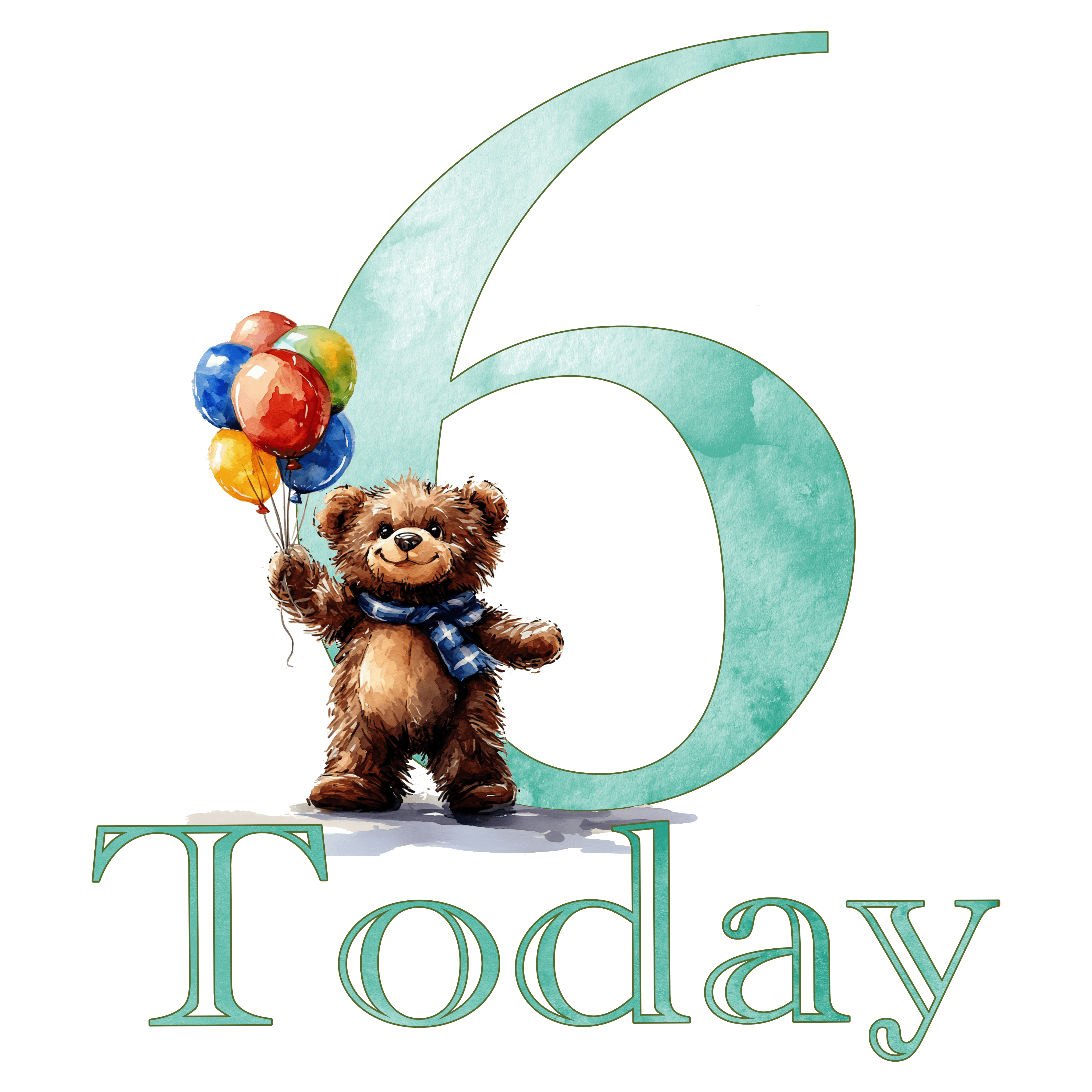 Six Today Transparent BG DTF (direct-to-film) Transfer – Twisted Image ...