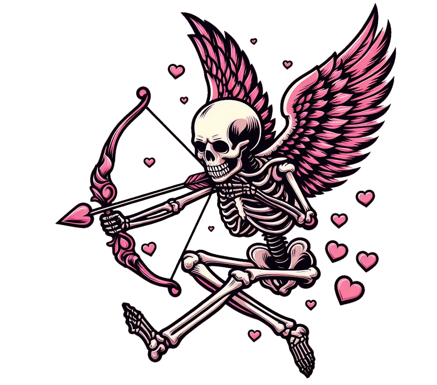 Skeleton Cupid Valentine DTF (direct-to-film) Transfer – Twisted Image ...