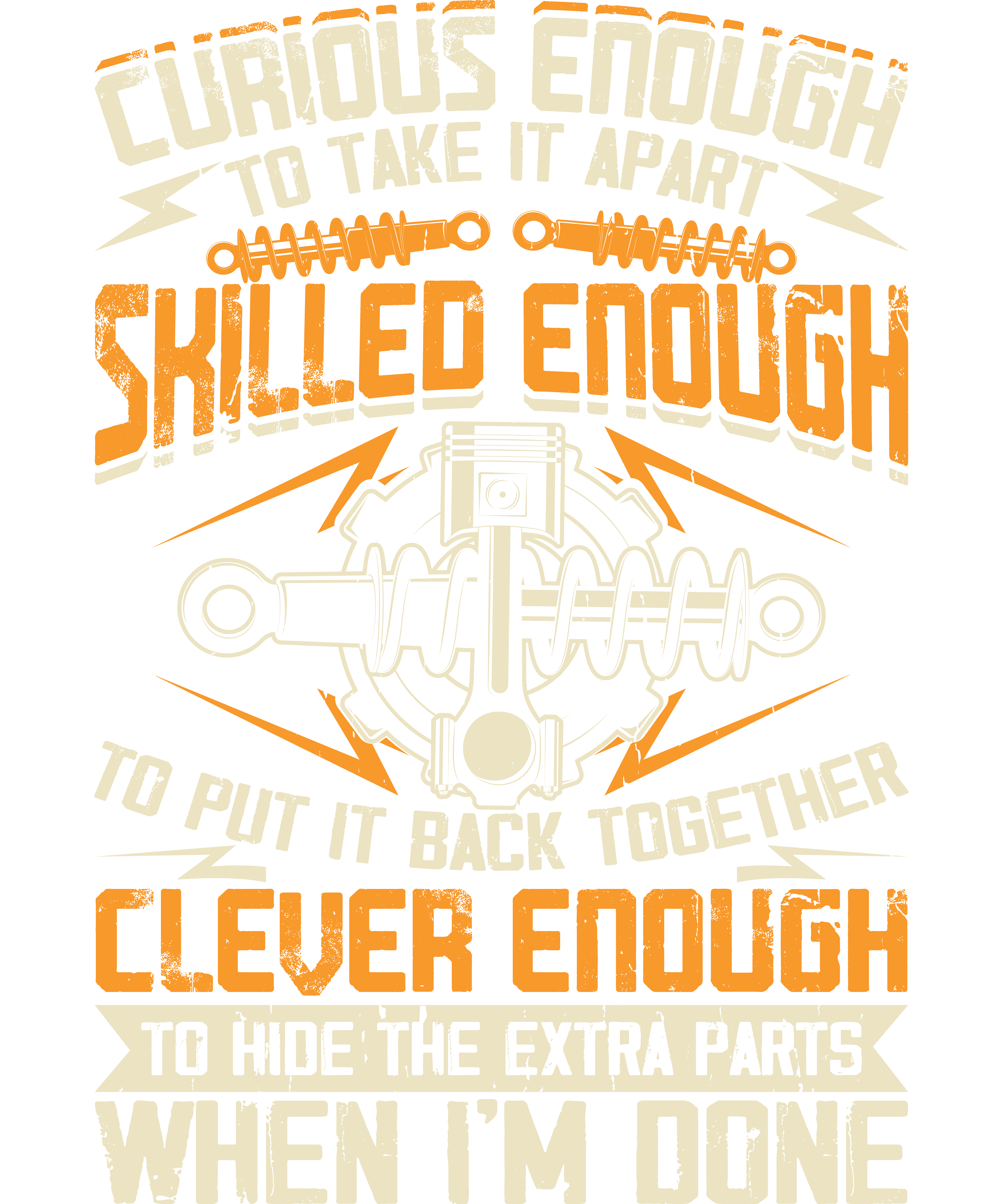 Skilled Enough Clever Enough DTF (direct-to-film) Transfer – Twisted ...