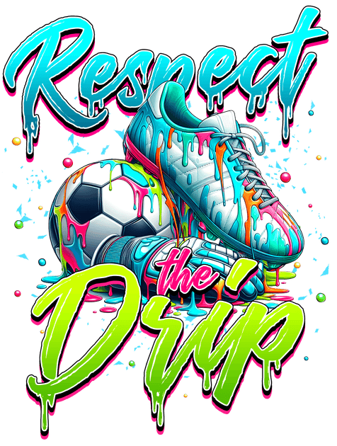 Soccer Color Drip DTF (direct-to-film) Transfer – Twisted Image Transfers