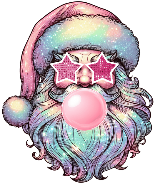 Sparkling Santa in Shades DTF (direct-to-film) Transfer – Twisted Image ...