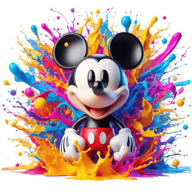 Splash Color Drip Mickey DTF (direct-to-film) Transfer – Twisted Image ...