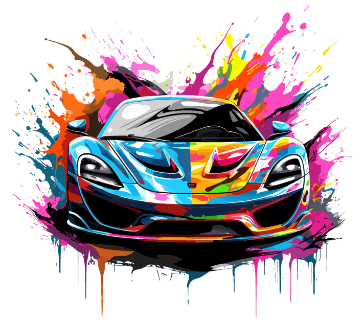 Sports Car Color Drip DTF (direct-to-film) Transfer – Twisted Image ...