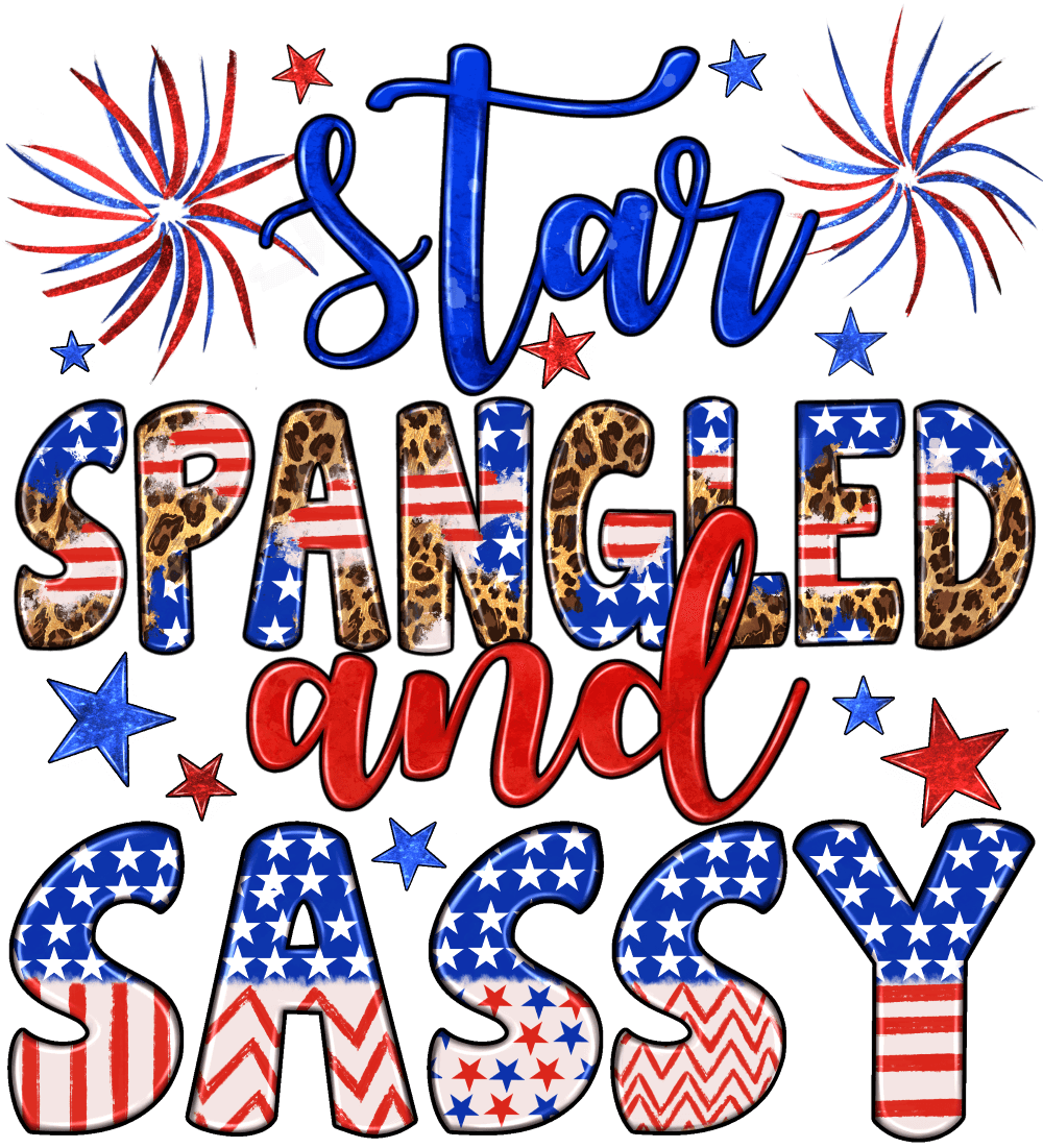 Star Spangled and Sassy DTF (direct-to-film) Transfer – Twisted Image ...