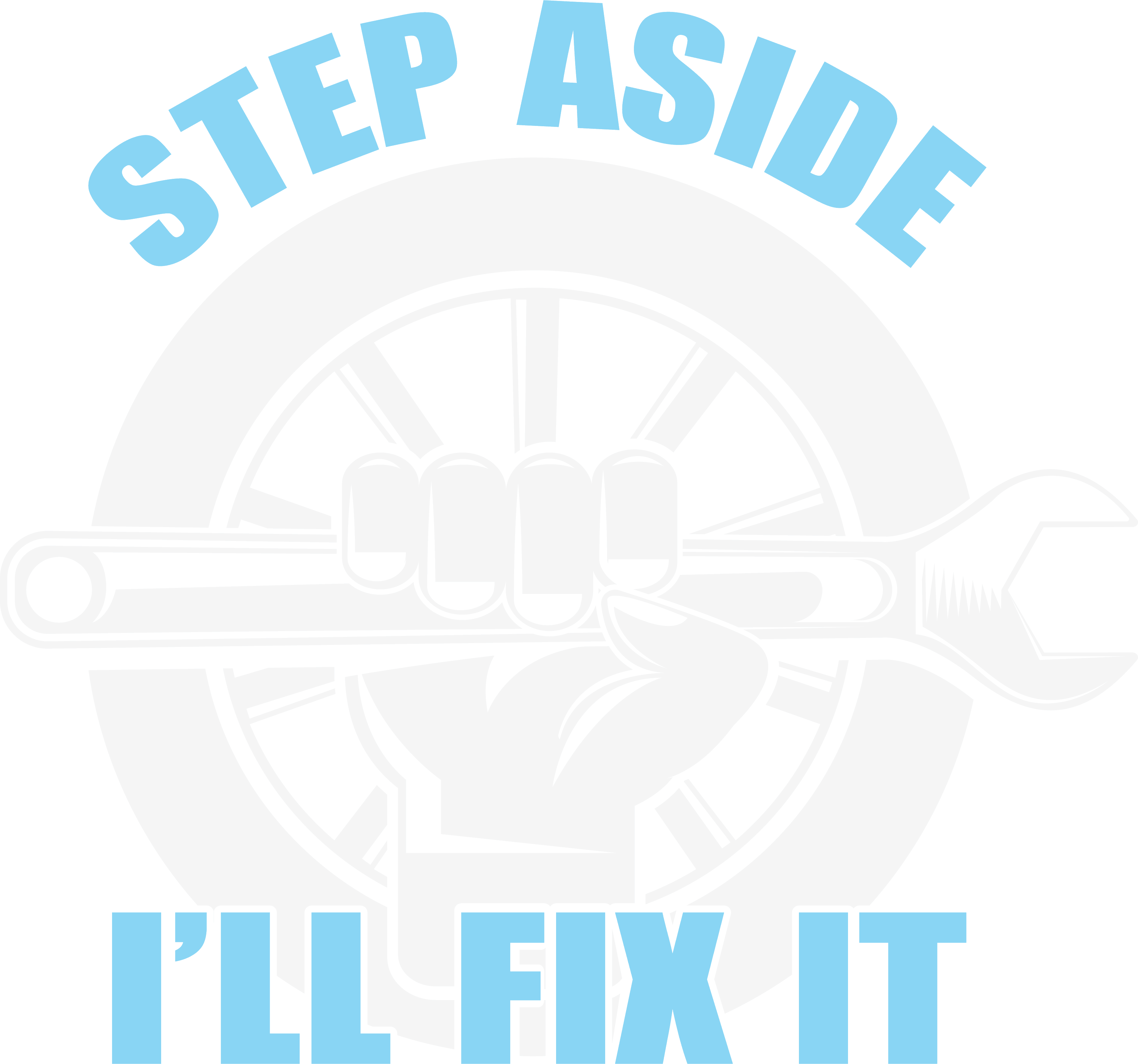 Step Aside in Blue DTF (direct-to-film) Transfer – Twisted Image Transfers