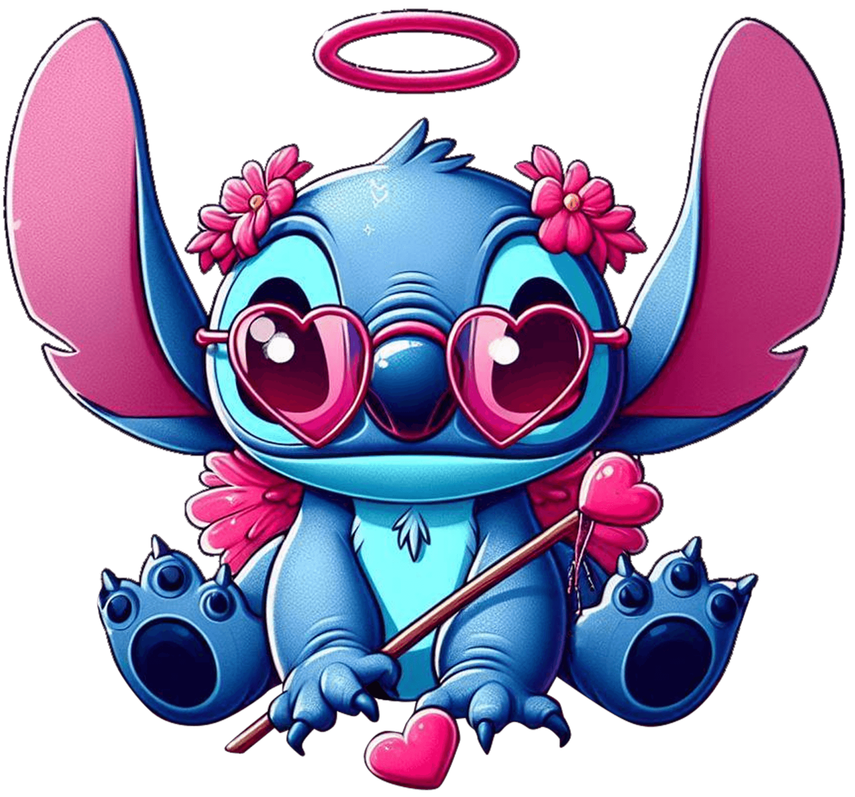Stitch Cupid Valentine DTF (direct-to-film) Transfer – Twisted Image ...