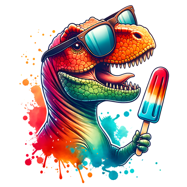 TREX WITH POPSICLE DTF (direct-to-film) Transfer – Twisted Image Transfers