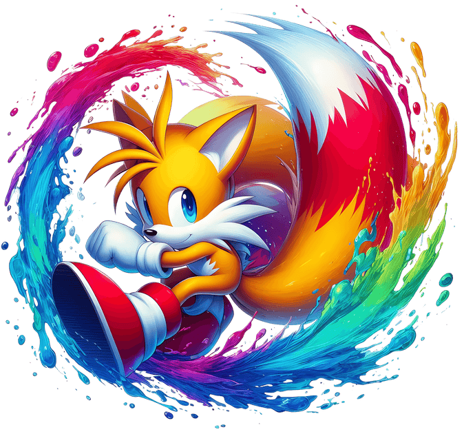 Tails in Color Drip Circle DTF (direct-to-film) Transfer – Twisted ...