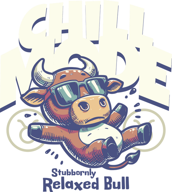 Taurus Bull Chill Mode DTF (direct-to-film) Transfer – Twisted Image ...