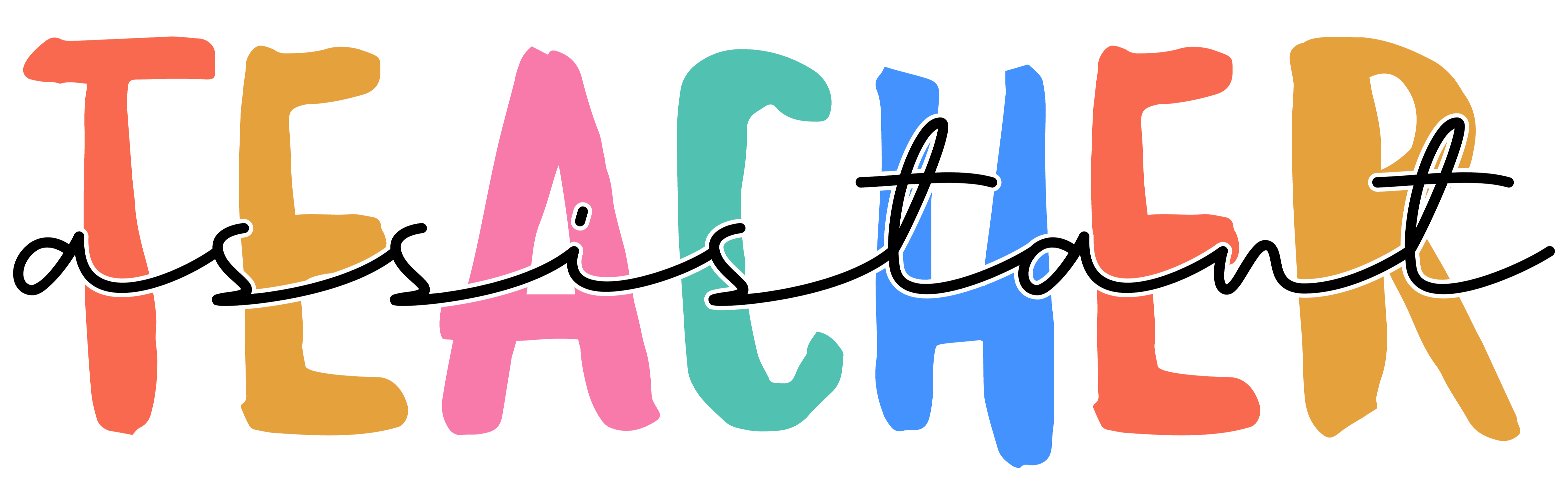 Teacher Cursive DTF (direct-to-film) Transfer – Twisted Image Transfers