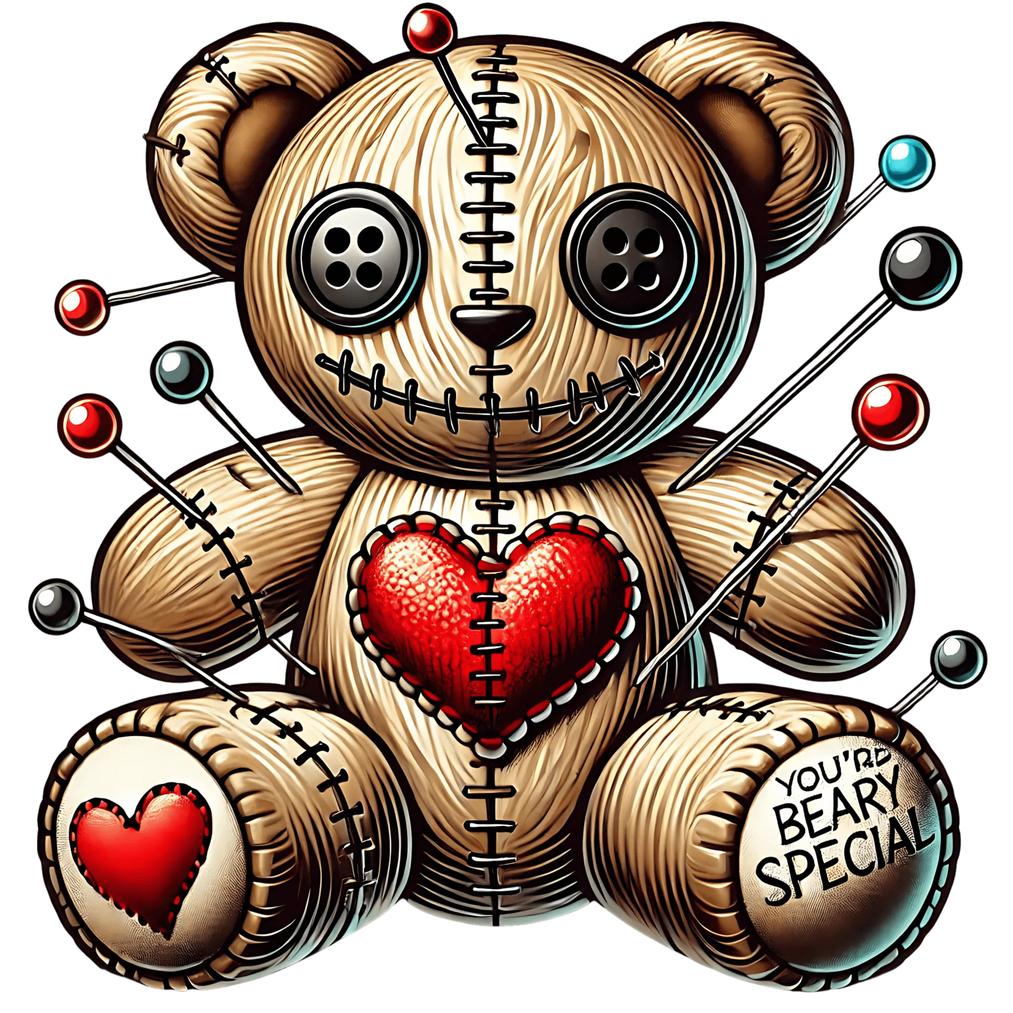 Teddy Bear Voodoo V Day DTF (direct-to-film) Transfer – Twisted Image ...