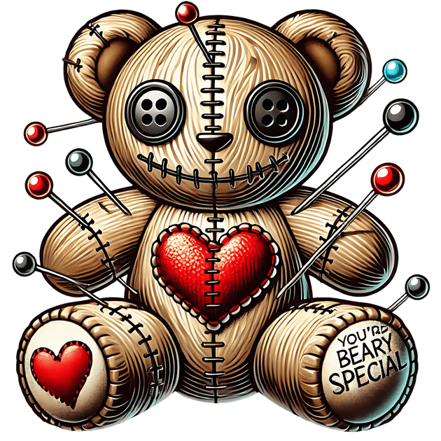 Teddy Bear Voodoo V Day DTF (direct-to-film) Transfer – Twisted Image ...