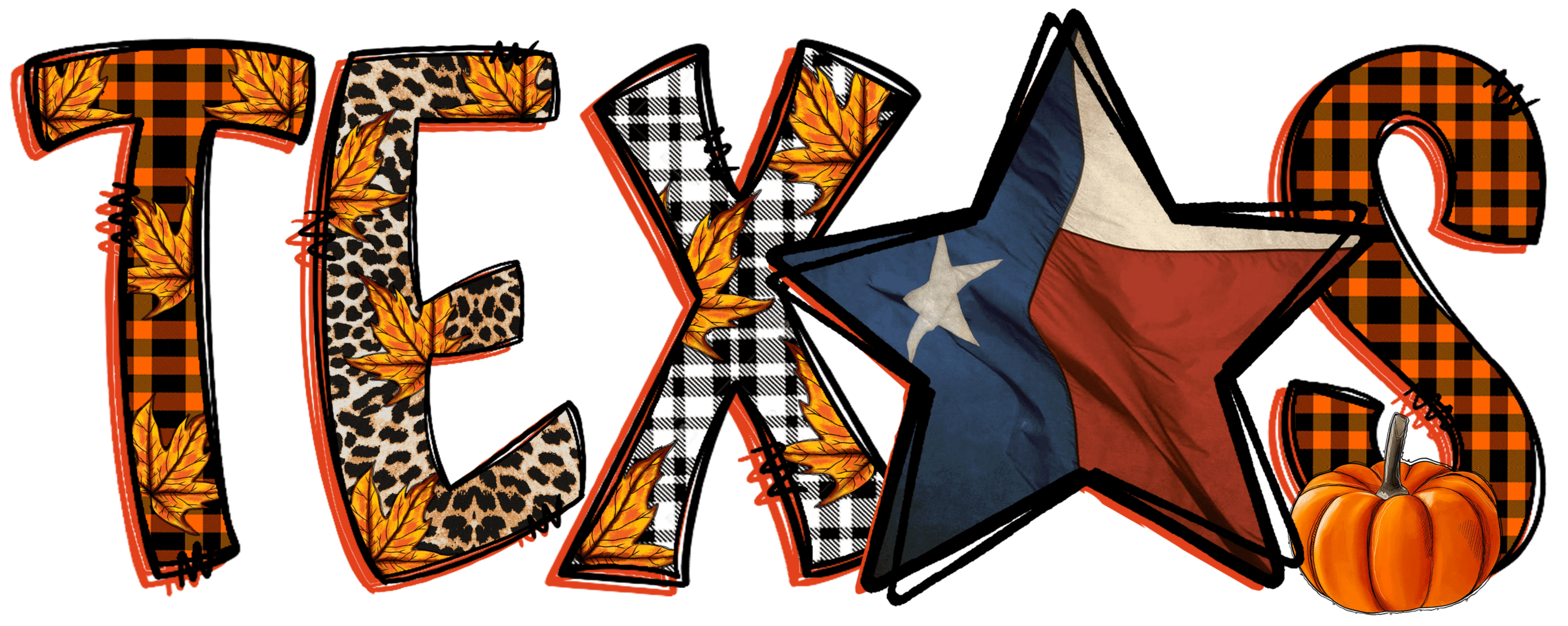 Texas Fall DTF (direct-to-film) Transfer – Twisted Image Transfers