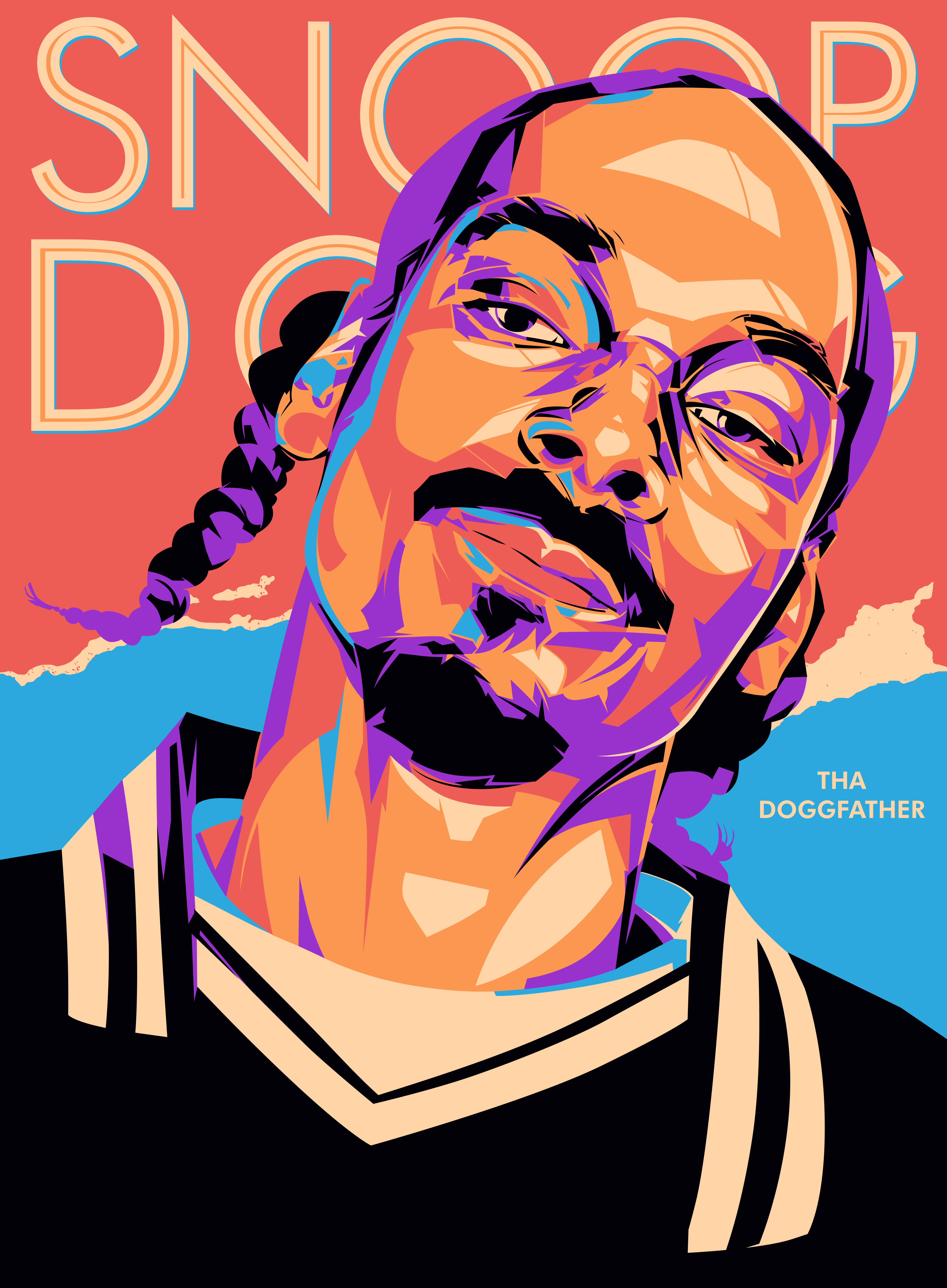 Tha Doggfather Snoop & Purple Outline DTF (direct-to-film) – Twisted ...