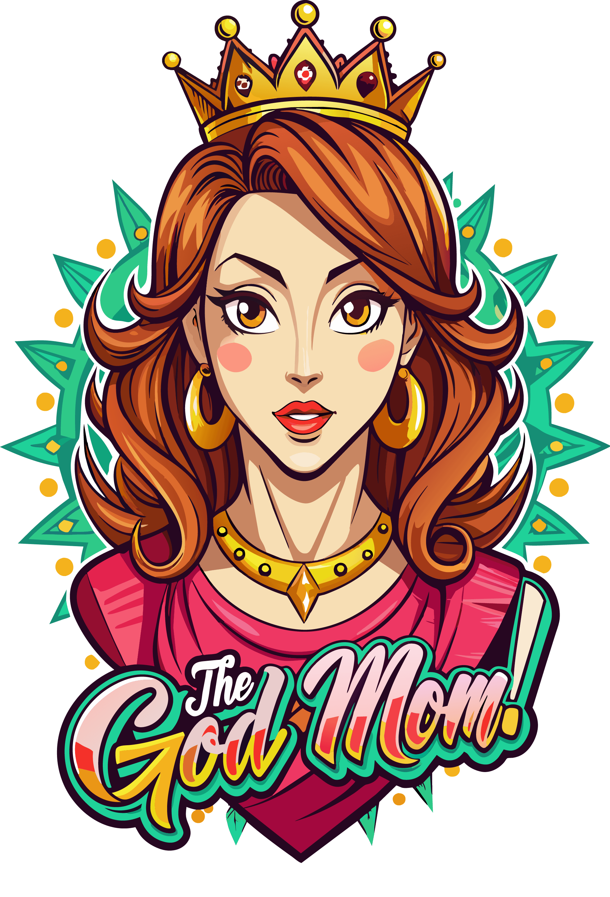 The God Mom in Gold Crown DTF (direct-to-film) Transfer – Twisted Image ...