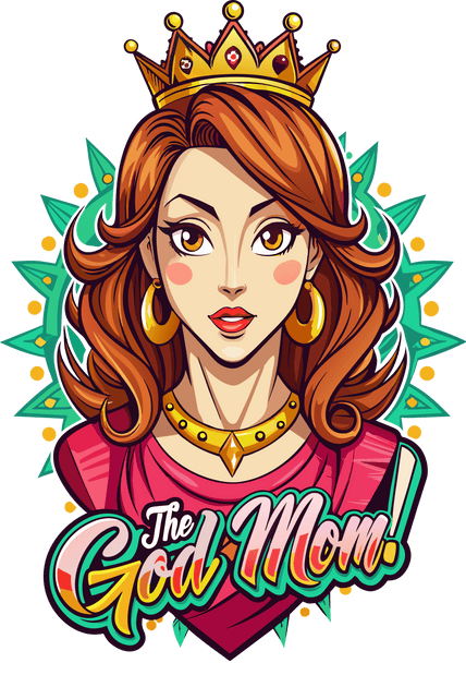 The God Mom in Gold Crown DTF (direct-to-film) Transfer – Twisted Image ...