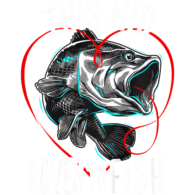 This Kid Fish in Heart DTF (direct-to-film) Transfer – Twisted Image ...