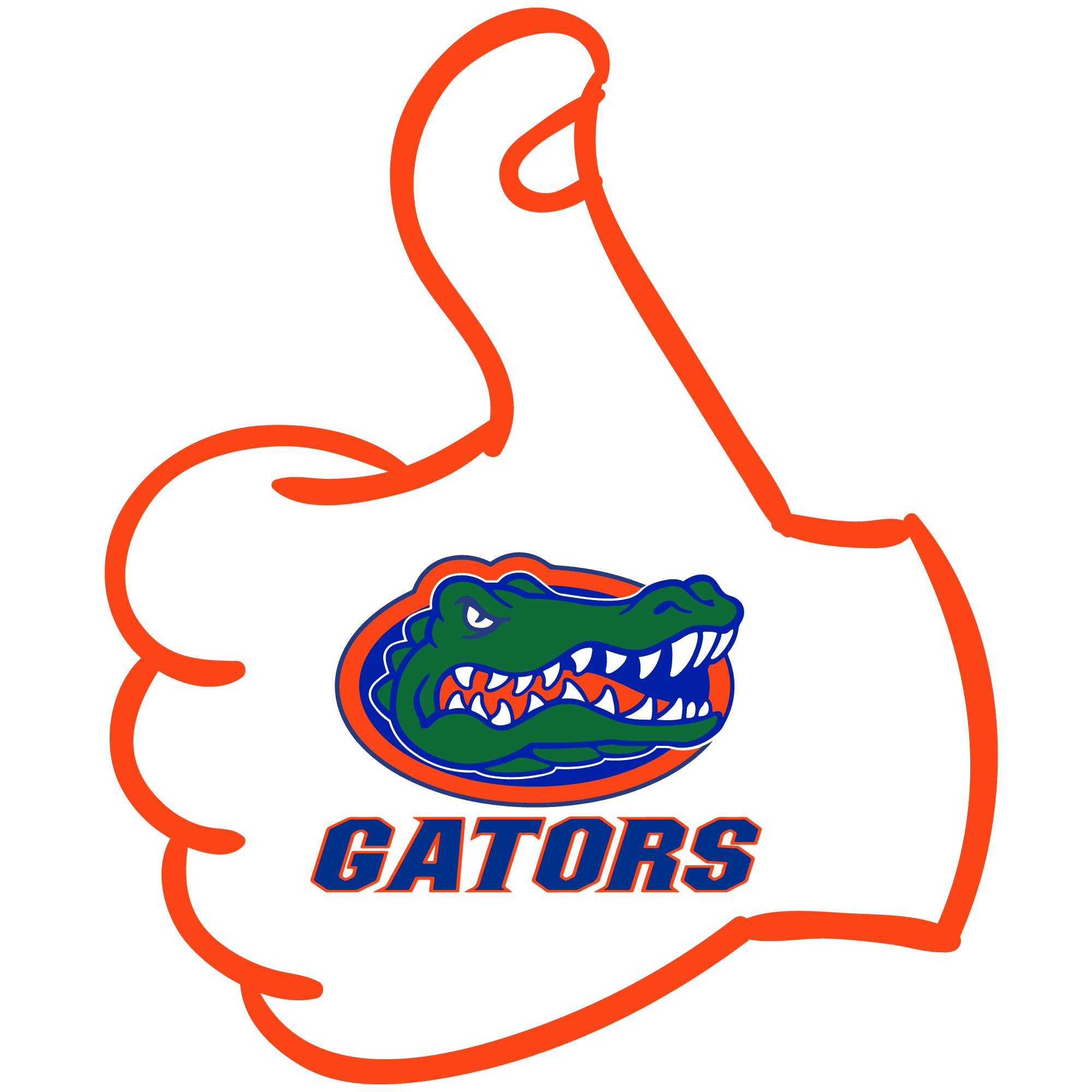 Thumbs Up Gators DTF (direct-to-film) Transfer – Twisted Image Transfers