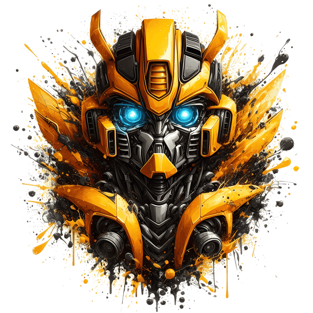 Transformer Yellow Color Drip DTF (direct-to-film) Transfer – Twisted ...