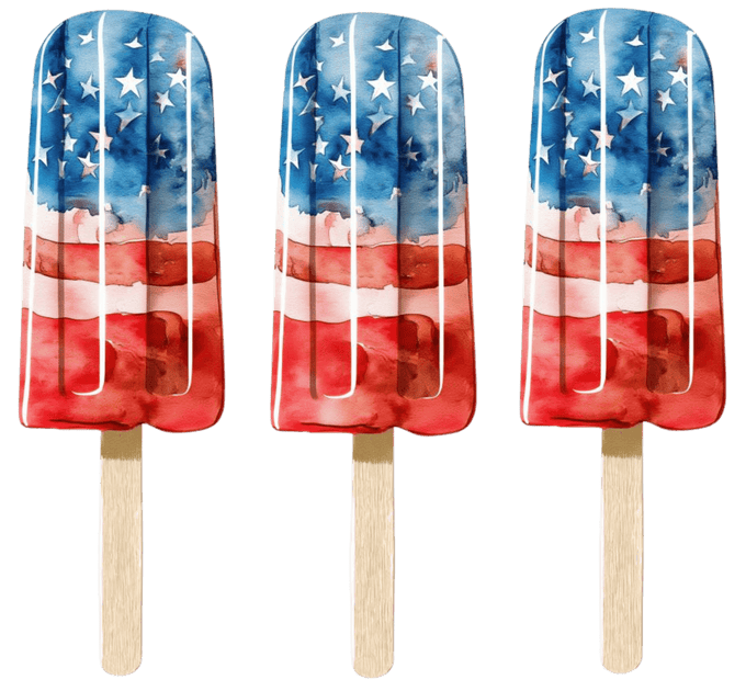 Trio Of American Flag Bomb Pops DTF (direct-to-film) Transfer – Twisted ...