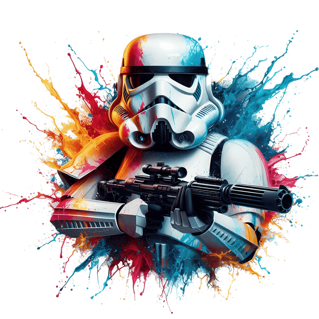 Trooper With Gun Color Drip DTF (direct-to-film) Transfer – Twisted ...