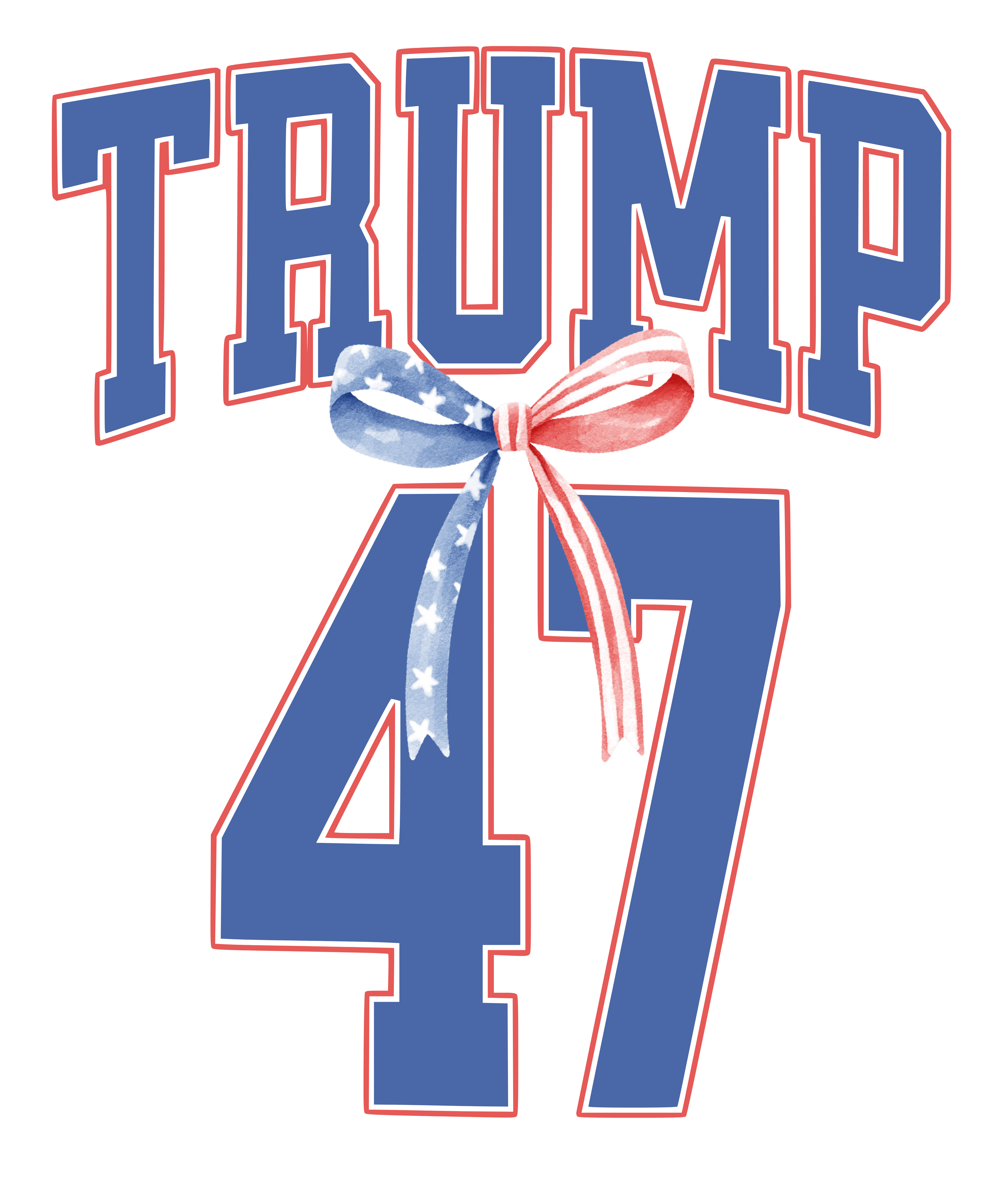 Trump 47 USA Bow DTF (direct-to-film) Transfer – Twisted Image Transfers