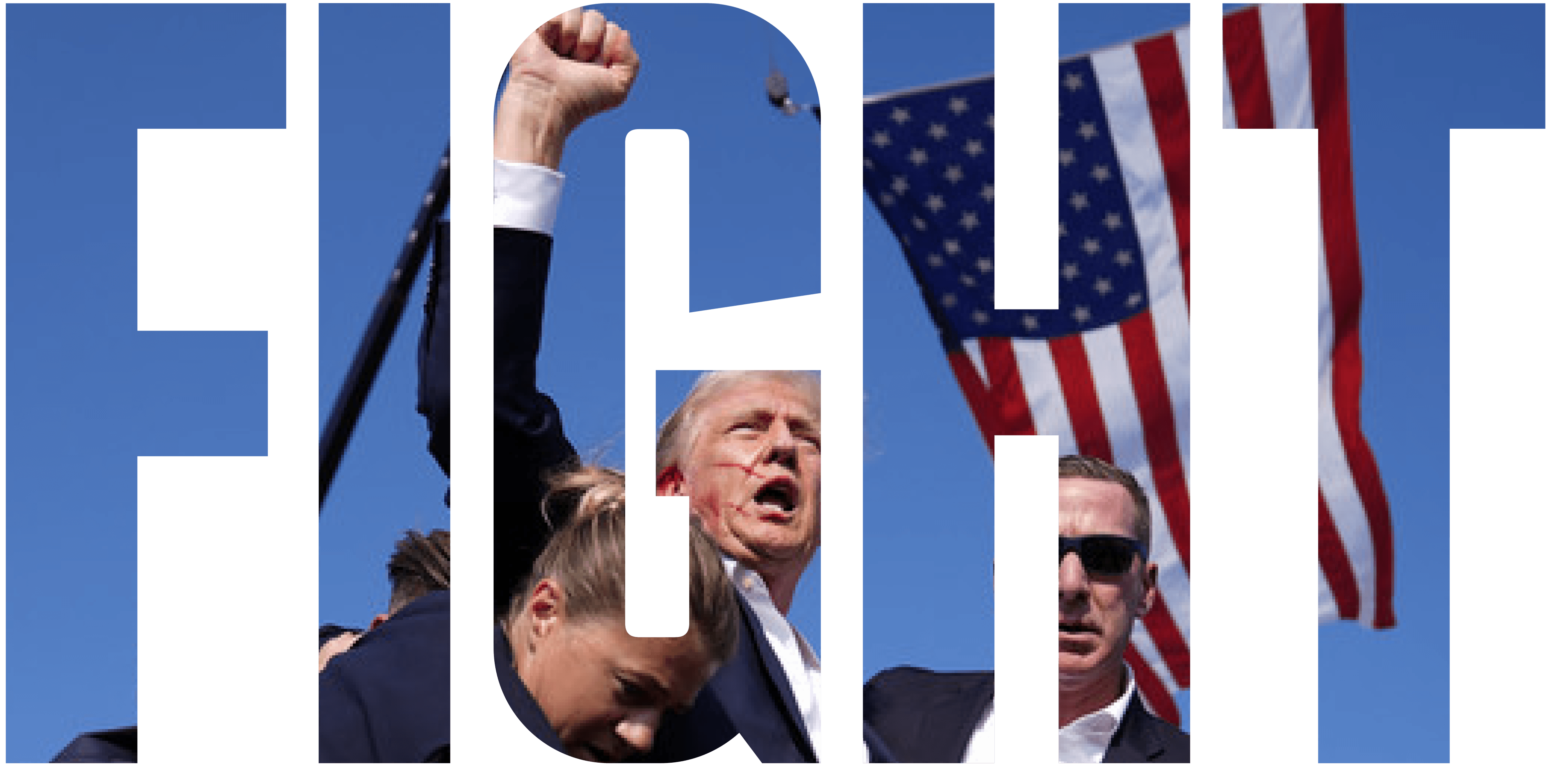Trump Fight With Flag DTF (direct-to-film) Transfer – Twisted Image ...