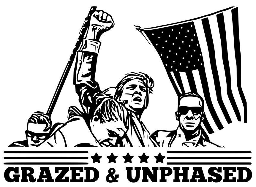 Trump Grazed and Unphased DTF (direct-to-film) Transfer – Twisted Image ...